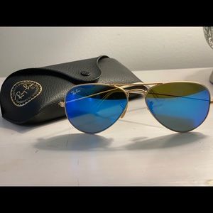 Ray-Ban | Accessories | Ray Ban Aviator Unisex Blue Mirror Lens ...